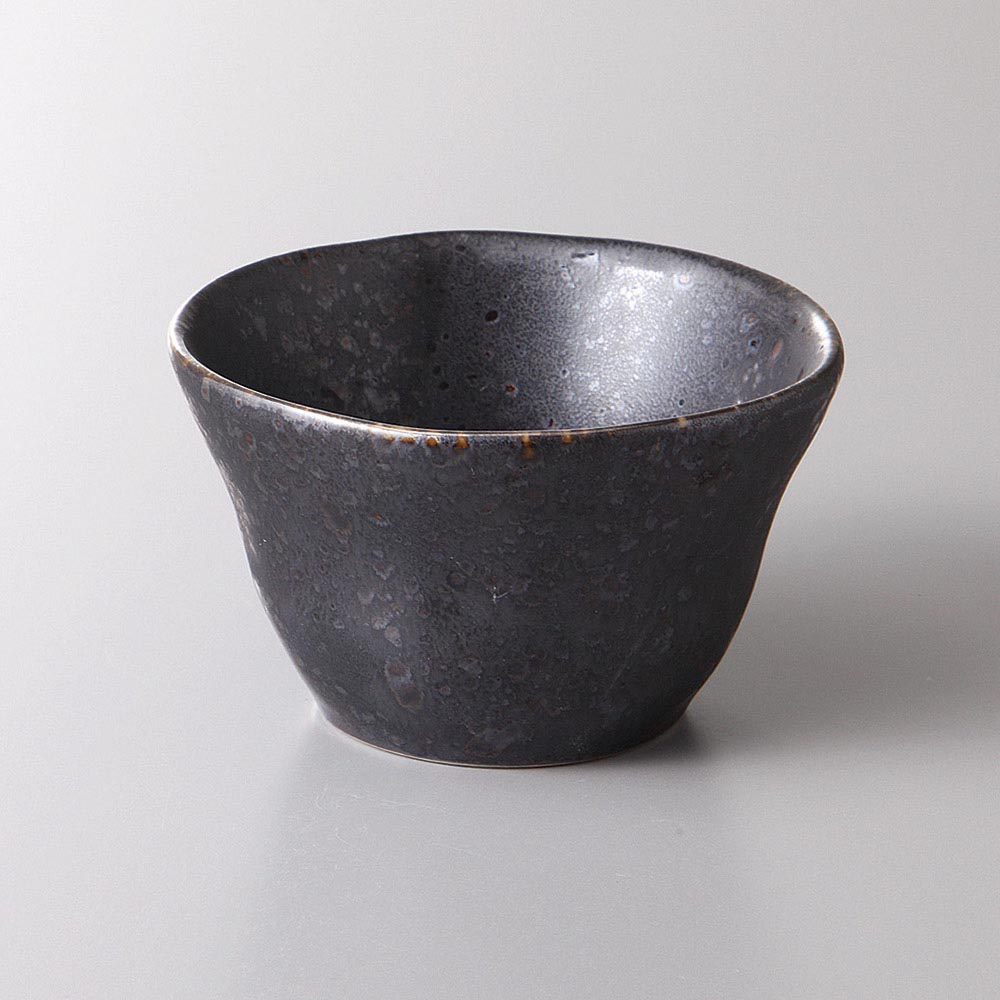 166-34-58J いぶし黒結晶反型小付 小付・珍味