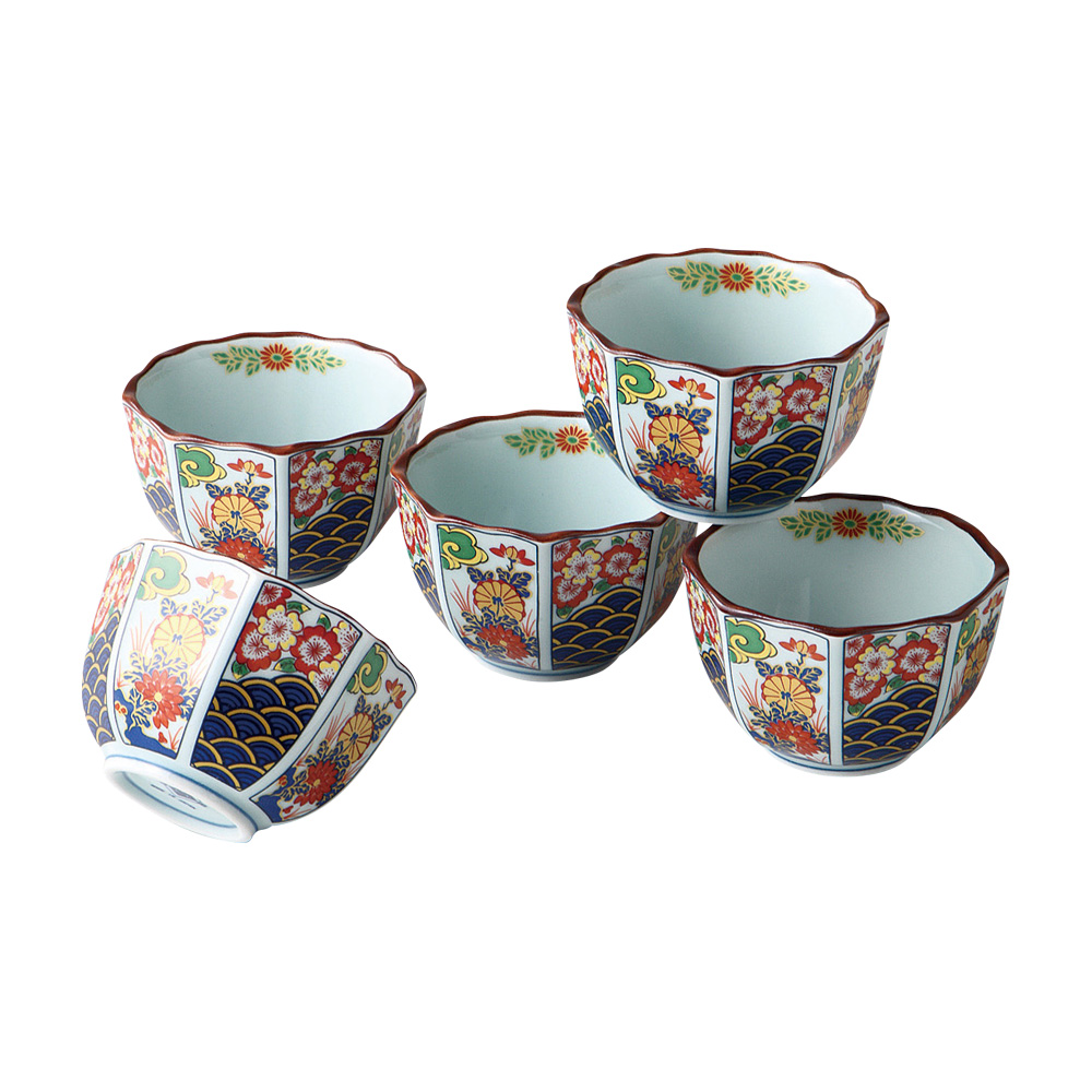 4083-1-77 錦古伊万里青海波八角小付揃 ｜みやび街道｜MIYABI KAIDOU