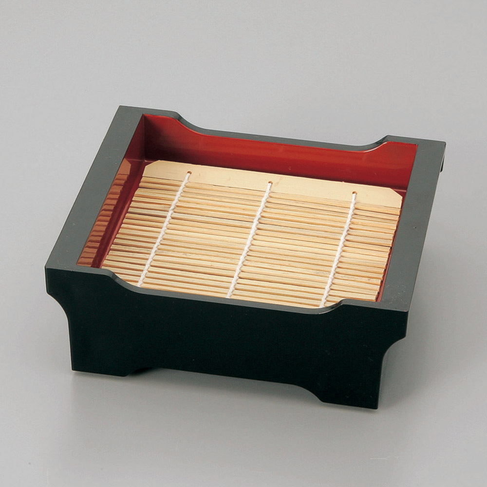 888-24-27H 黒内朱貴舟ミニセイロ 本体（底板付） 漆器